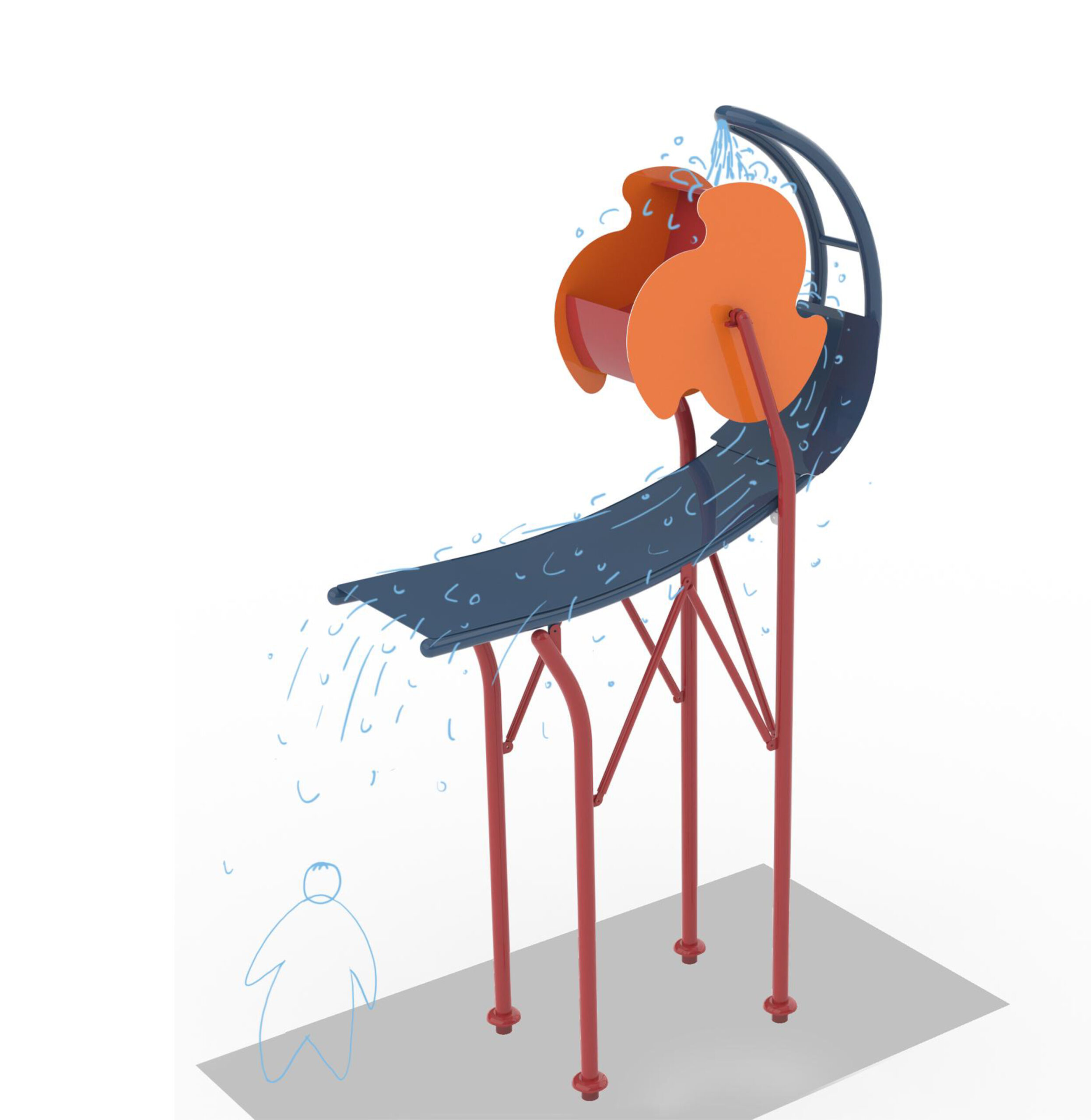 tipping buckets water slides